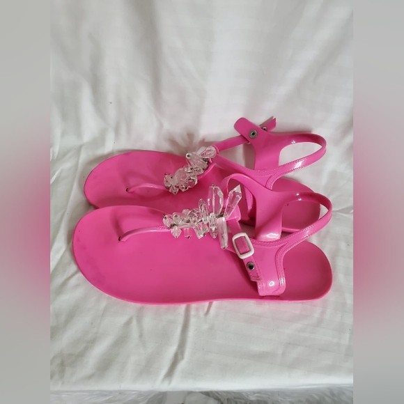 Shoes | Neon Pink Sandals | Poshmark